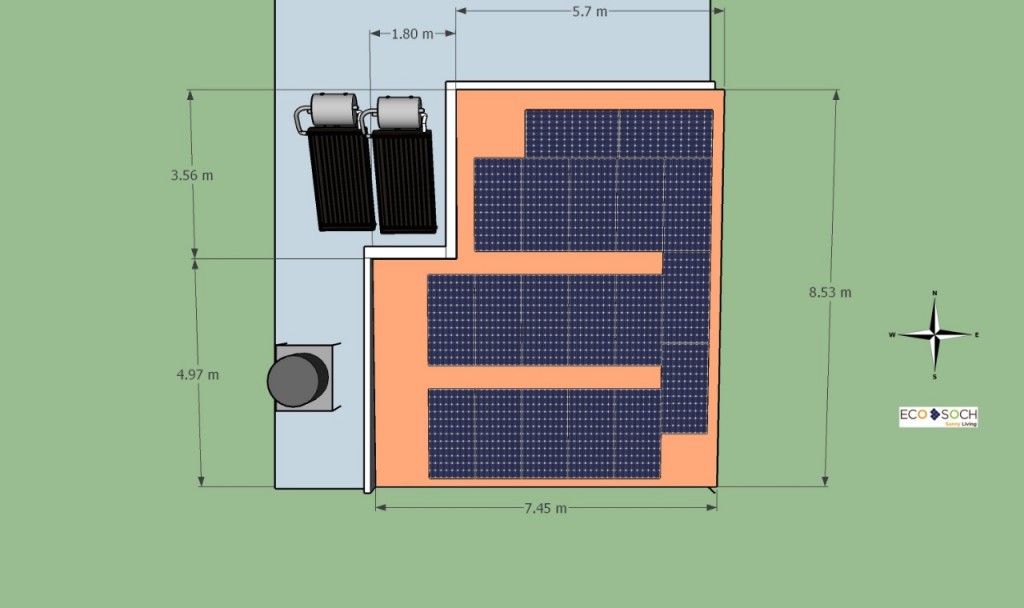 7kWp Residential Solar Rooftop System- Koramangala - EcoSoch Solar